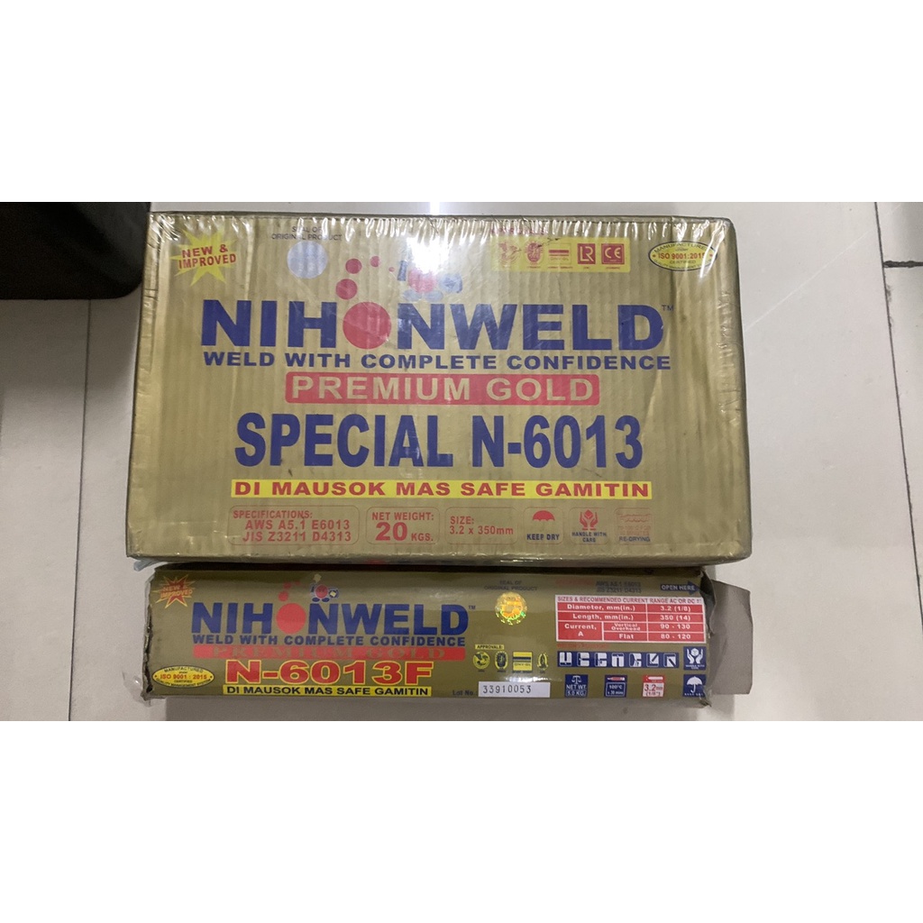 NIHONWELD Special N-6013 F Premium Gold 3.2mm (1/8") Welding Electrode ...
