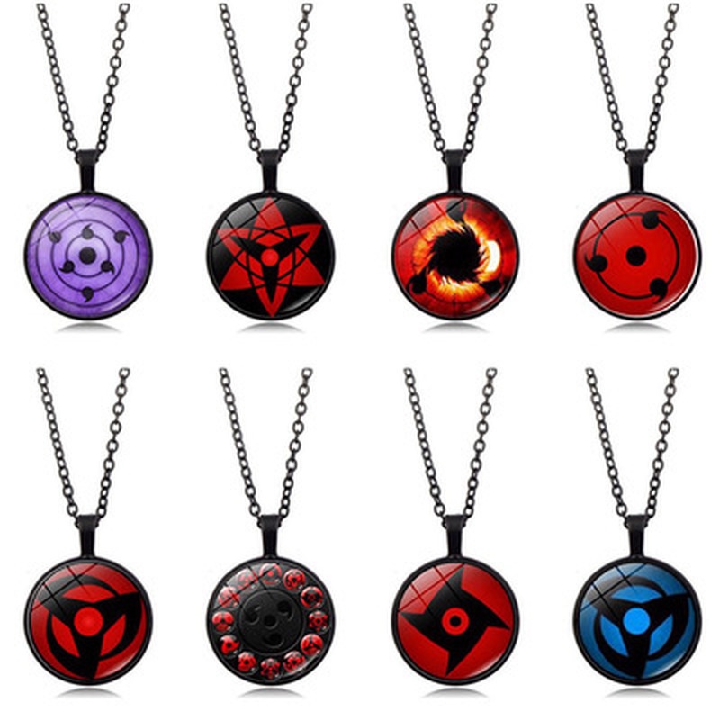 Anime Naruto Necklace Sharingan Eye Pendant Glass Uchiha Itachi ...