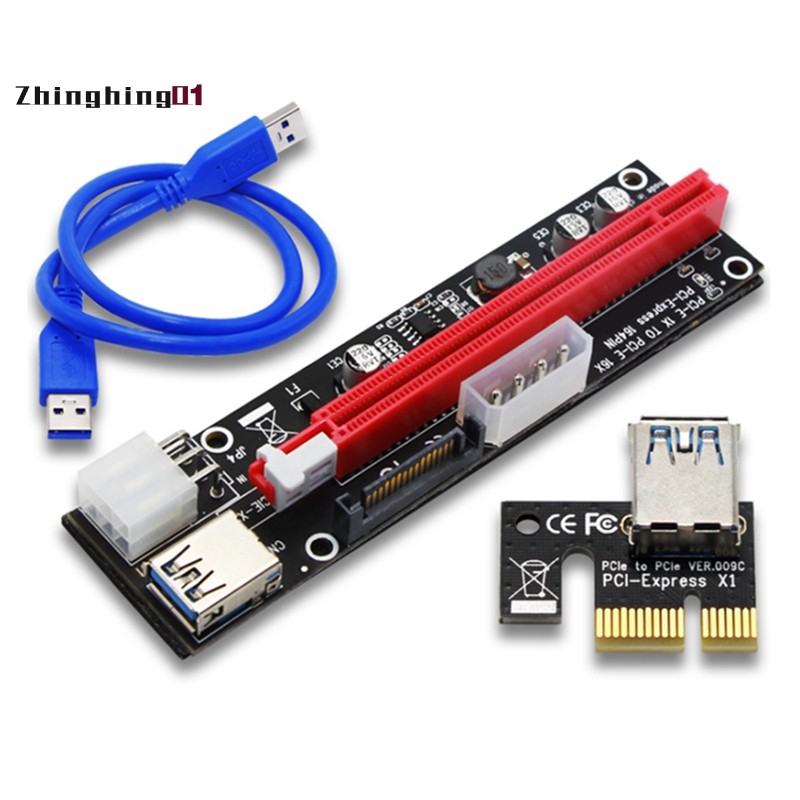 Ver103c 3 in 1 led riser power pci-e riser card 4pin 6pin sata 15pin ...