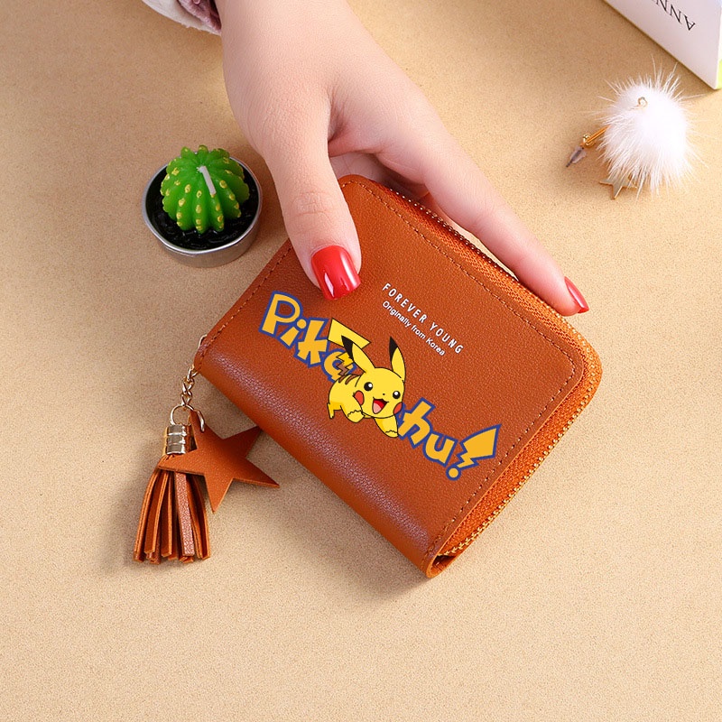 Pokemon Wallet Card Wallet Cute Wallet Short Wallet Tassel Mini Wallet ...