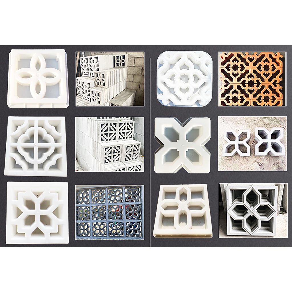 Cement Antique Brick Mold Square DIY Garden Wall Making Brick Mould ...