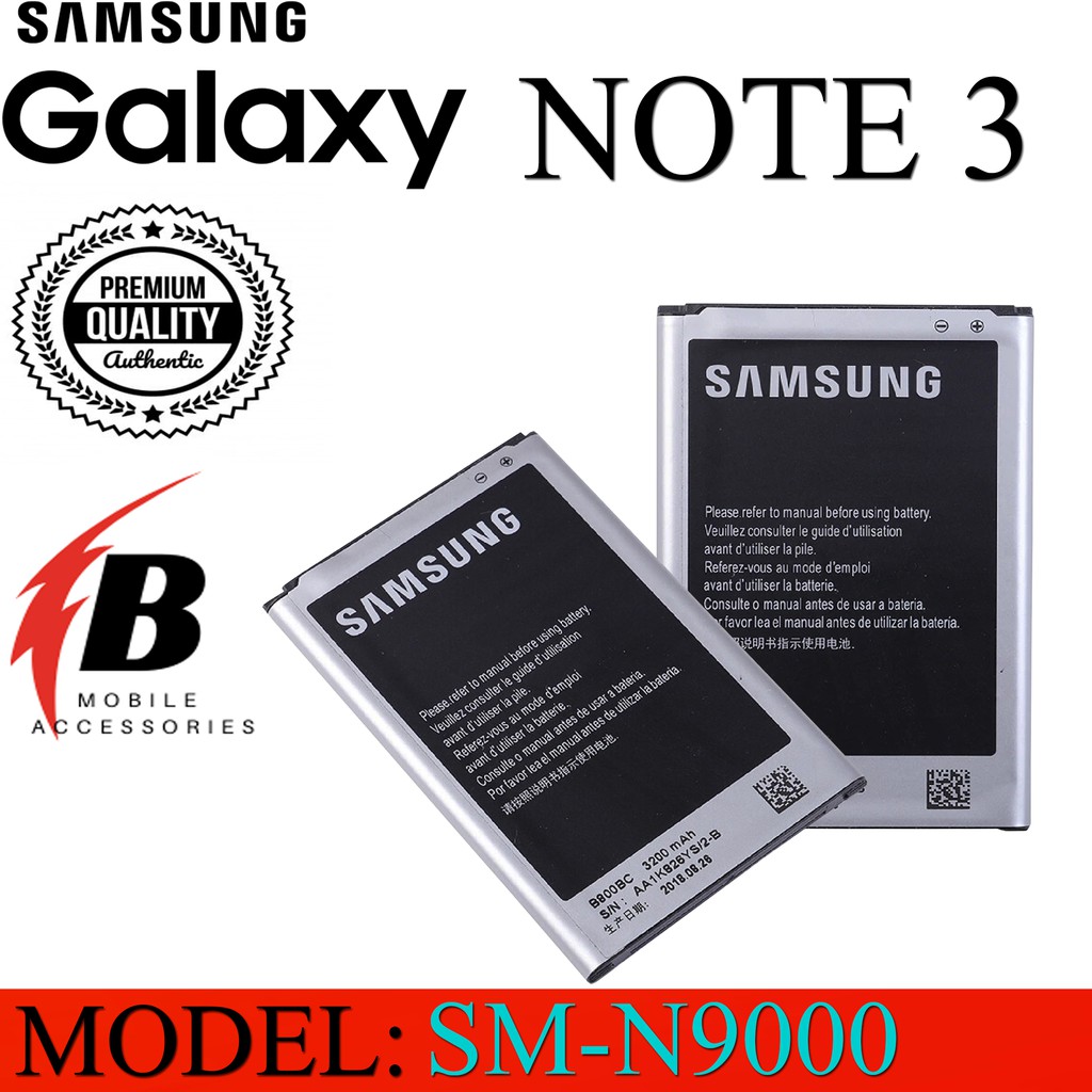 SAMSUNG Galaxy Note 3 SM-N900 Battery EB-B800BEBE (OEM) | Shopee ...