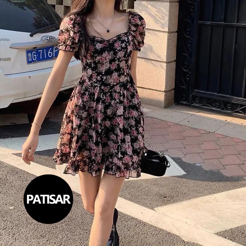 Summer Mini Dress Sexy Pink Rose Dress for Women Off Shoulder Dress ...