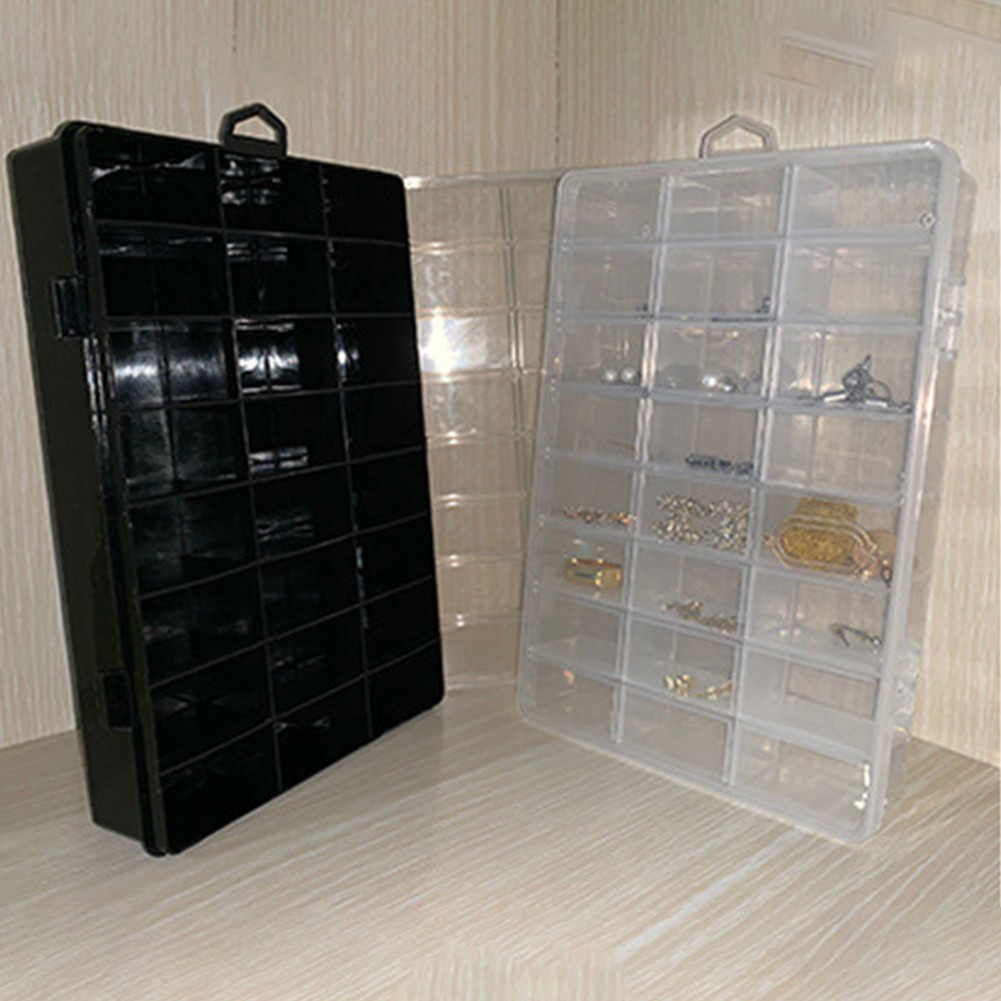 Storage Box Hard Plastic Plastic Slot 24 Grids Compartment Compartment ...