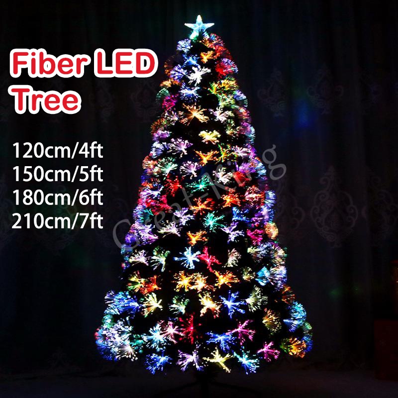Great-King 4ft Colorful Fiber Christmas Tree Light Upscale Decorative ...