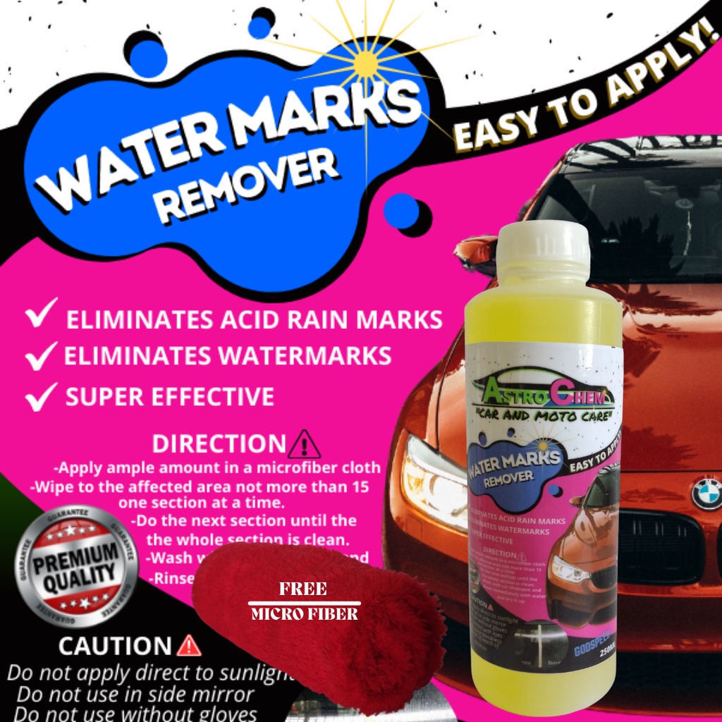 Astrochem 250ml Watermarks Remover or acid rain remover eliminates ...