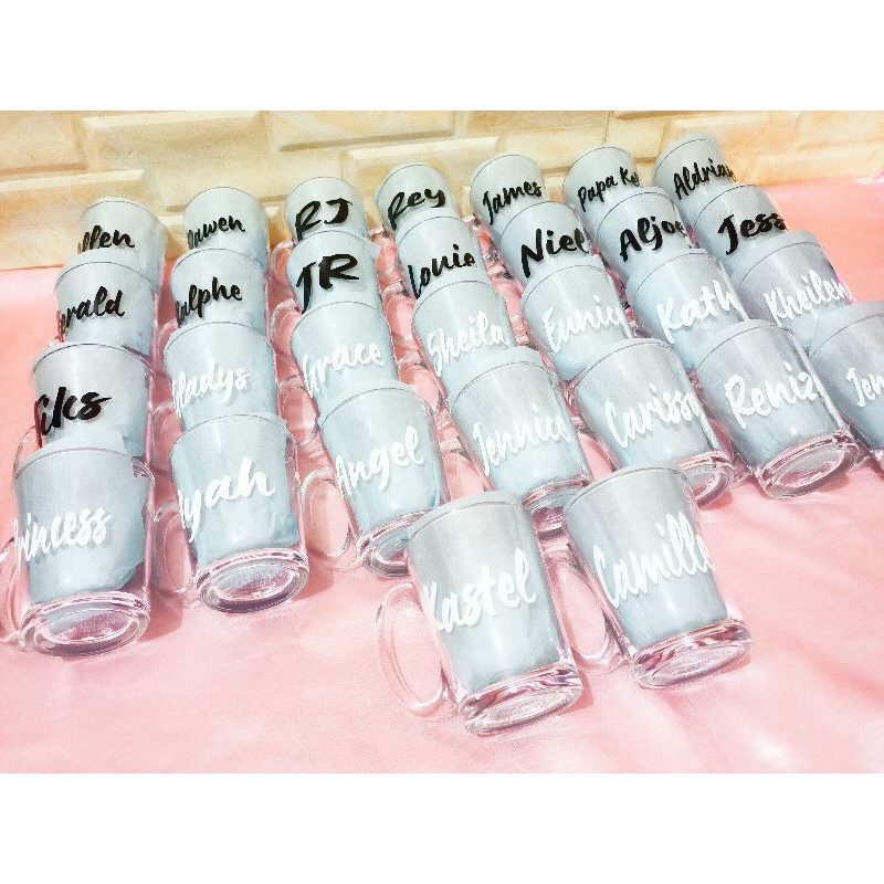 Customized Clear Mug Set of 22pcs | Shopee Philippines