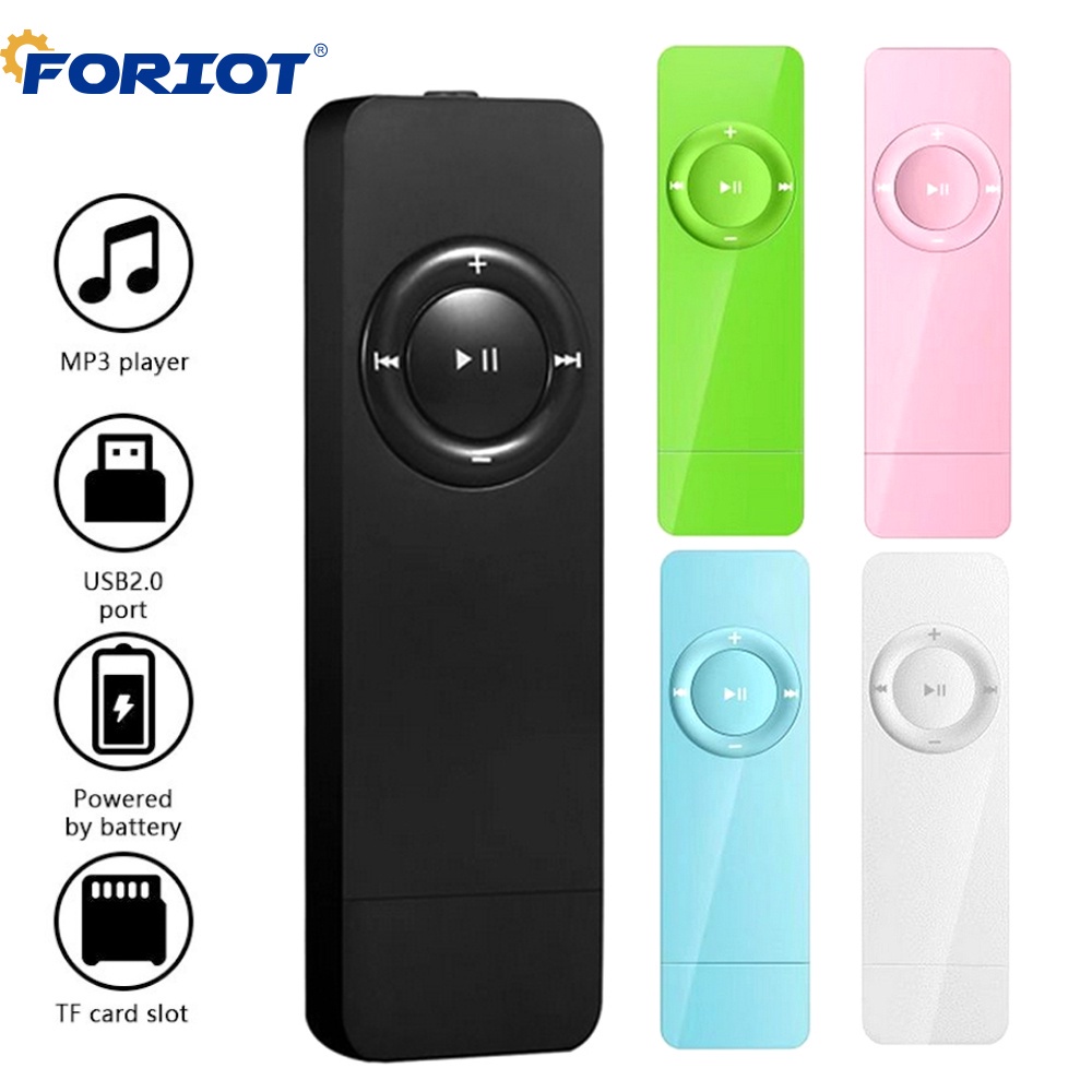 FORIOT Portable Mp3 Player with Bluetooth Walkman USB Mini Mp3 Music ...