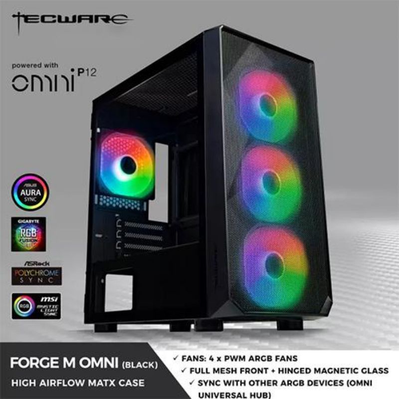 TECWARE FORGE M OMNI TEMPERED GLASS CASE BLACK | Shopee Philippines