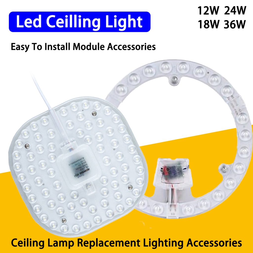 12W 18W 24W 36W LED Ring PANEL Circle Light SMD LED Square Ceiling ...