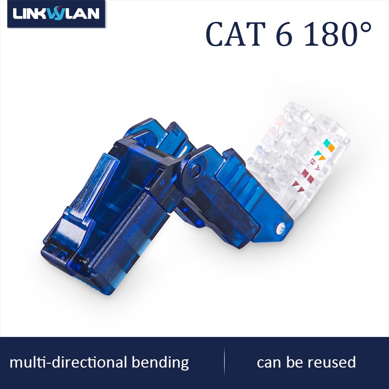 Multi-Angle Bending RJ45 Cat.6 UTP Field Connector Modular Plug Free of ...
