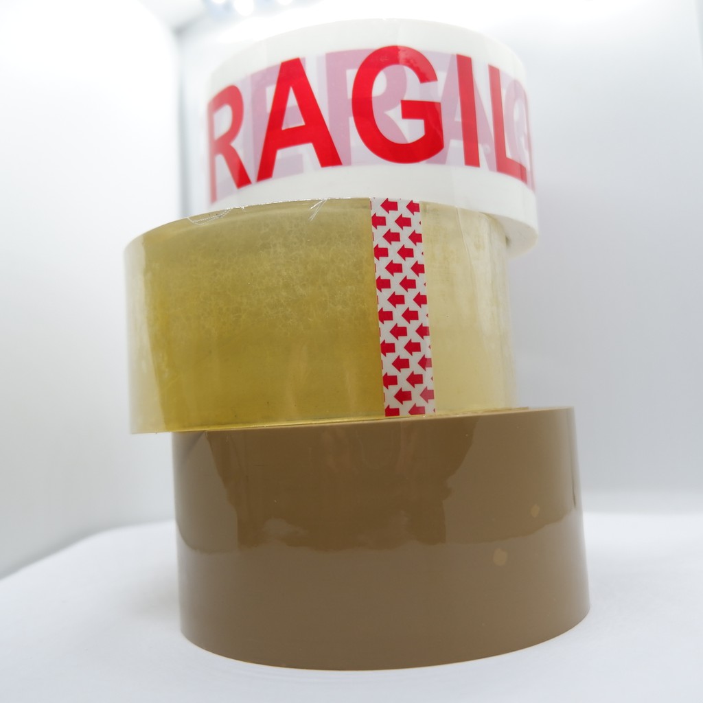 Packaging Tape Tan Clear Transparent Fragile Packing Tape | Shopee ...
