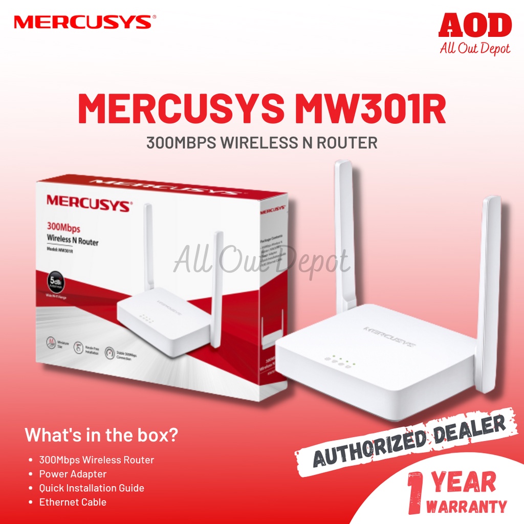 Mercusys MW301R 300Mbps Wireless N Router Wifi Router | Shopee Philippines