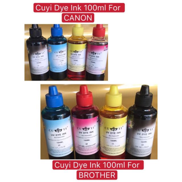 Cuyi Dye Ink 100ml canon for inkjet printer | Shopee Philippines