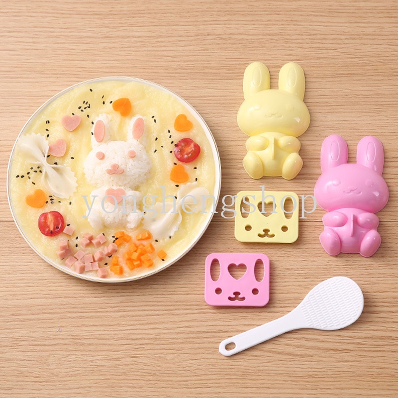 3pcs/set Reusable Rice Ball Maker Kids Favor Cute Cartoon Rabbit Rice ...