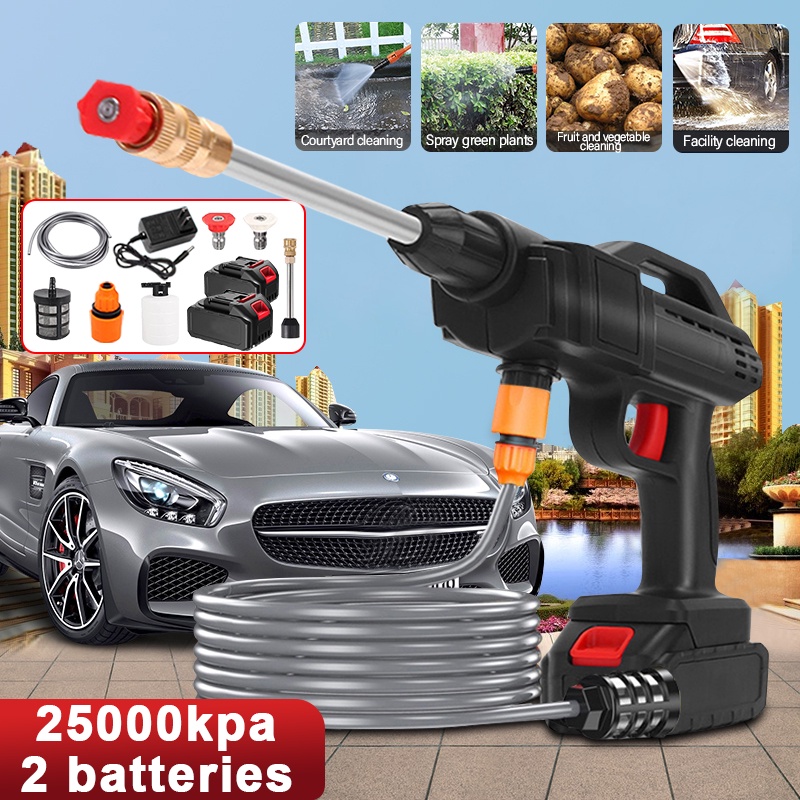 24V Lithium Battery Wireless Portable Car Wash Set High Pressure Spray ...