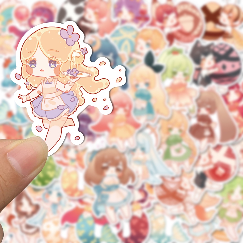 40pcs Cartoon cute Q version characters Stickers Water Cup Laptop ...