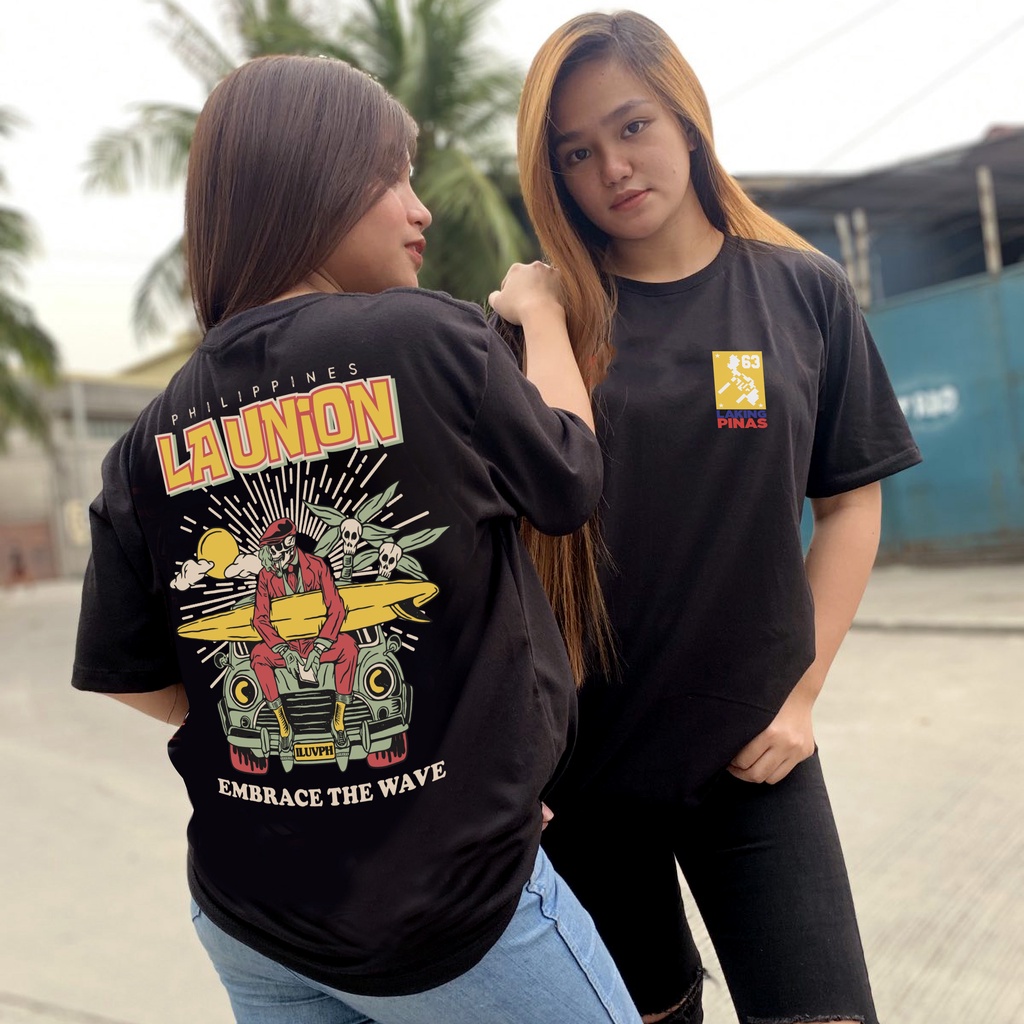 Premium Resort Graphic Shirts *La Union* Oversize Black Unisex Shirt | Shopee Philippines