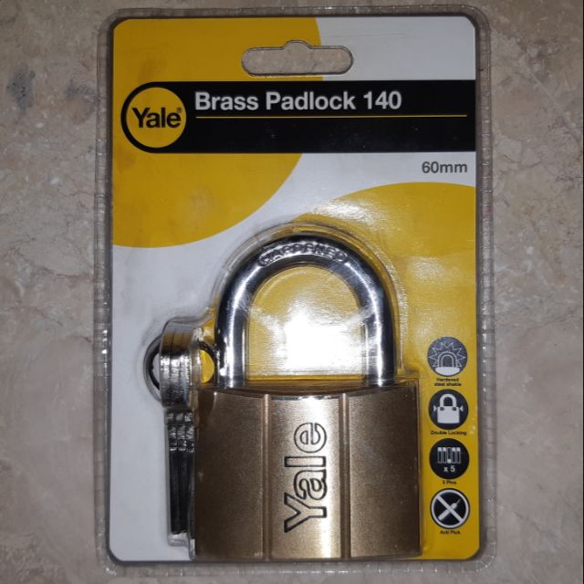 Yale Solid Brass 60mm Padlock Original Heavy Duty | Shopee Philippines