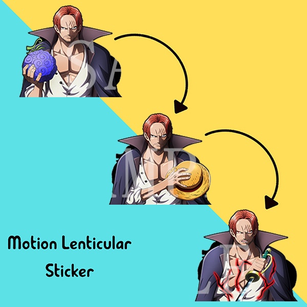 Shanks Motion Sticker ONE PIECE Anime Peeker Sticker Waterproof Decals ...