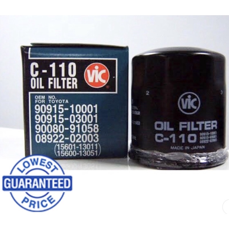 Vic oil filter C-110 for Rush | Vios | Avanza | Corolla | Wigo ...