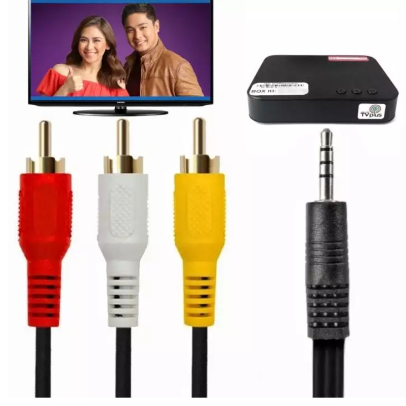 ABS-CBN TV PLUS Jack 3x1 RCA TVPLUS Jack 1.5m 3.5mm | Shopee Philippines