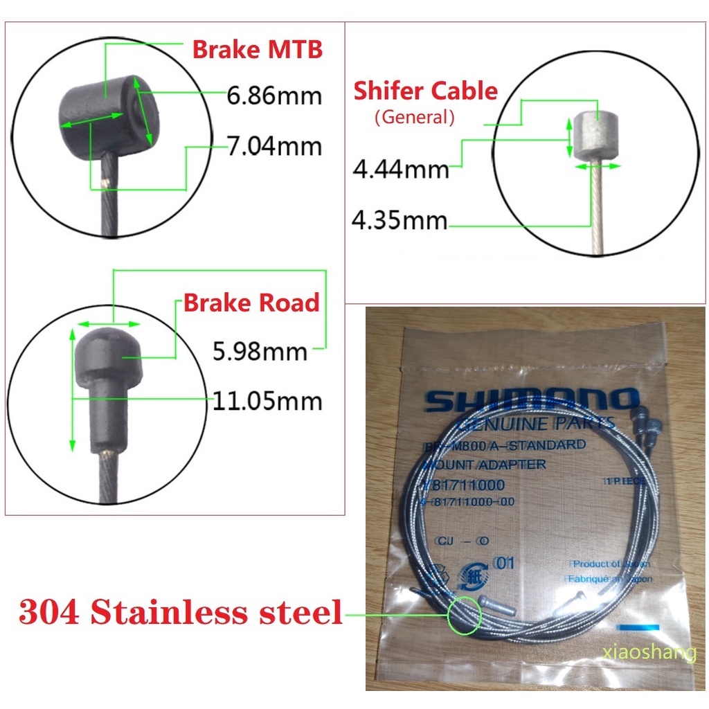 Bike Brake Cables MTB Road Bicycle V Brake Cable Shifter Transmission ...