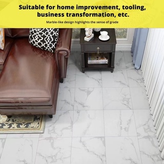 Marble Vinyl tiles Floor Stickers Self Adhesive waterproof tiles for ...