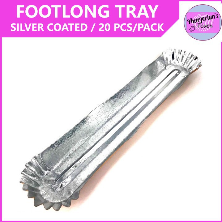 SILVER COATED FOOTLONG HOTDOG TRAY 20 PCS PER PACK HOTDOG TRAY FOOTLONG ...