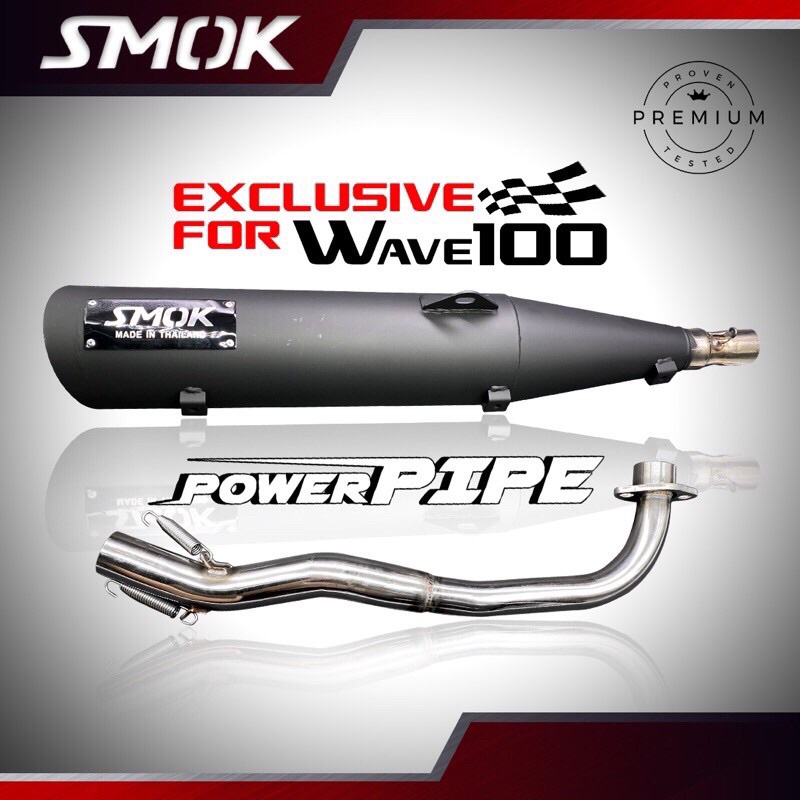 Smok Thailand Power Chicken Muffler Pipe Wave 100 Wave 110 Wave 125 ...