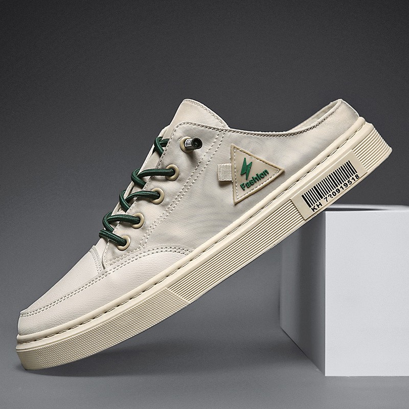 【JINTOHO】READY STOCK!Fashion slippers for men, canvas half slippers for ...