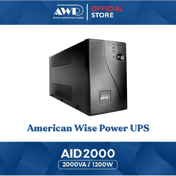 AWP Aide 1200W-2000VA UPS with AVR Uninterruptible Power Supply (6 ...
