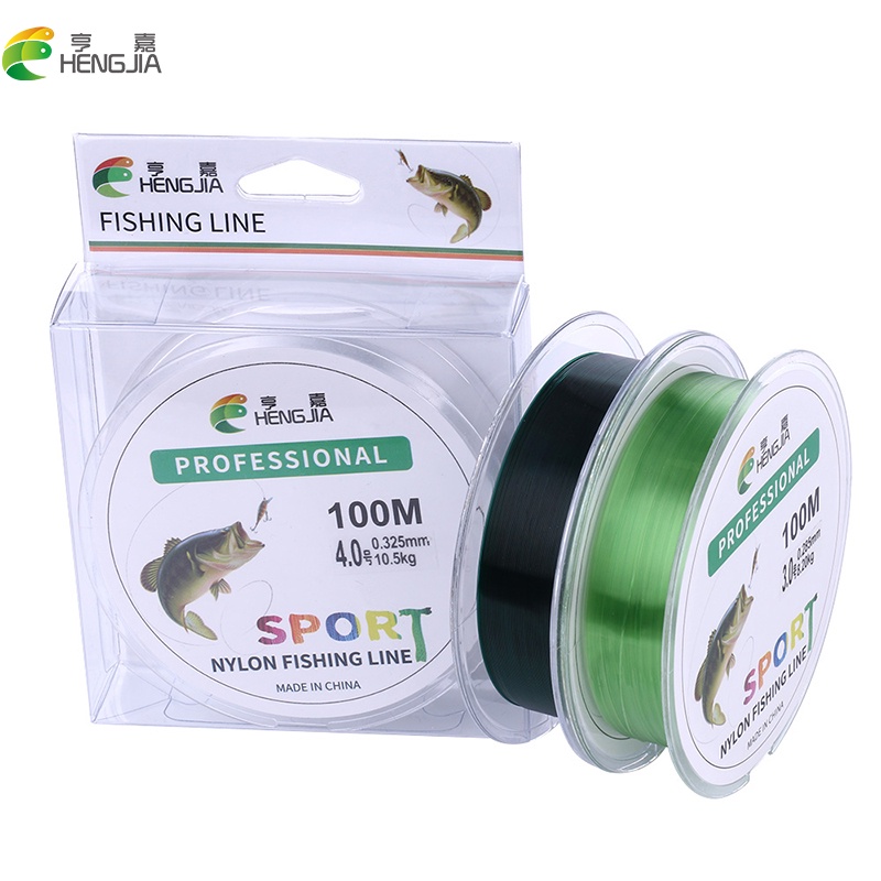 HENGJIA 100M Fishing Line String Nylon Monofilament Transparent White ...