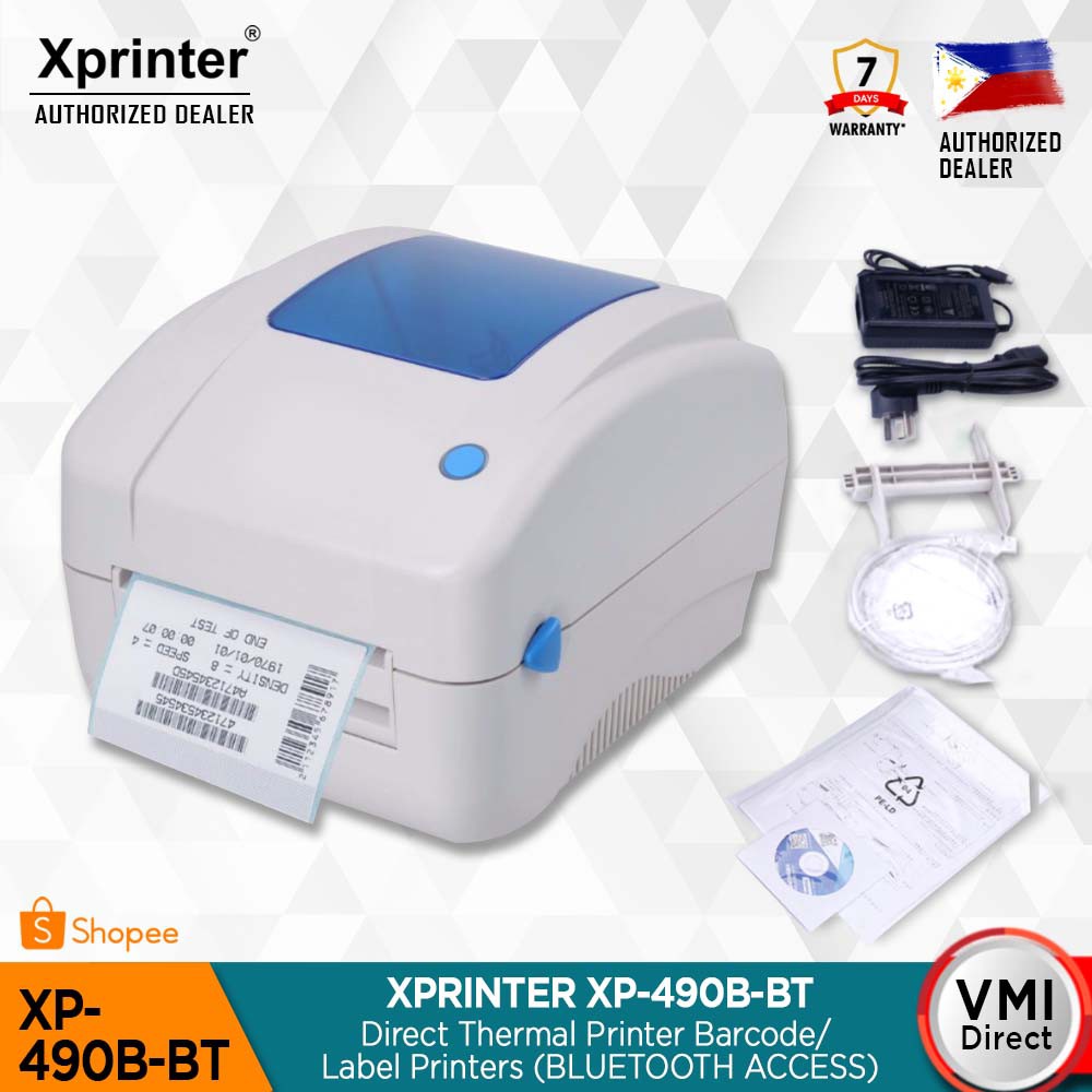 Xprinter XP-490B-BT Xprinter Thermal Barcode Express Invoice Waybill Shipment Label Printer ...