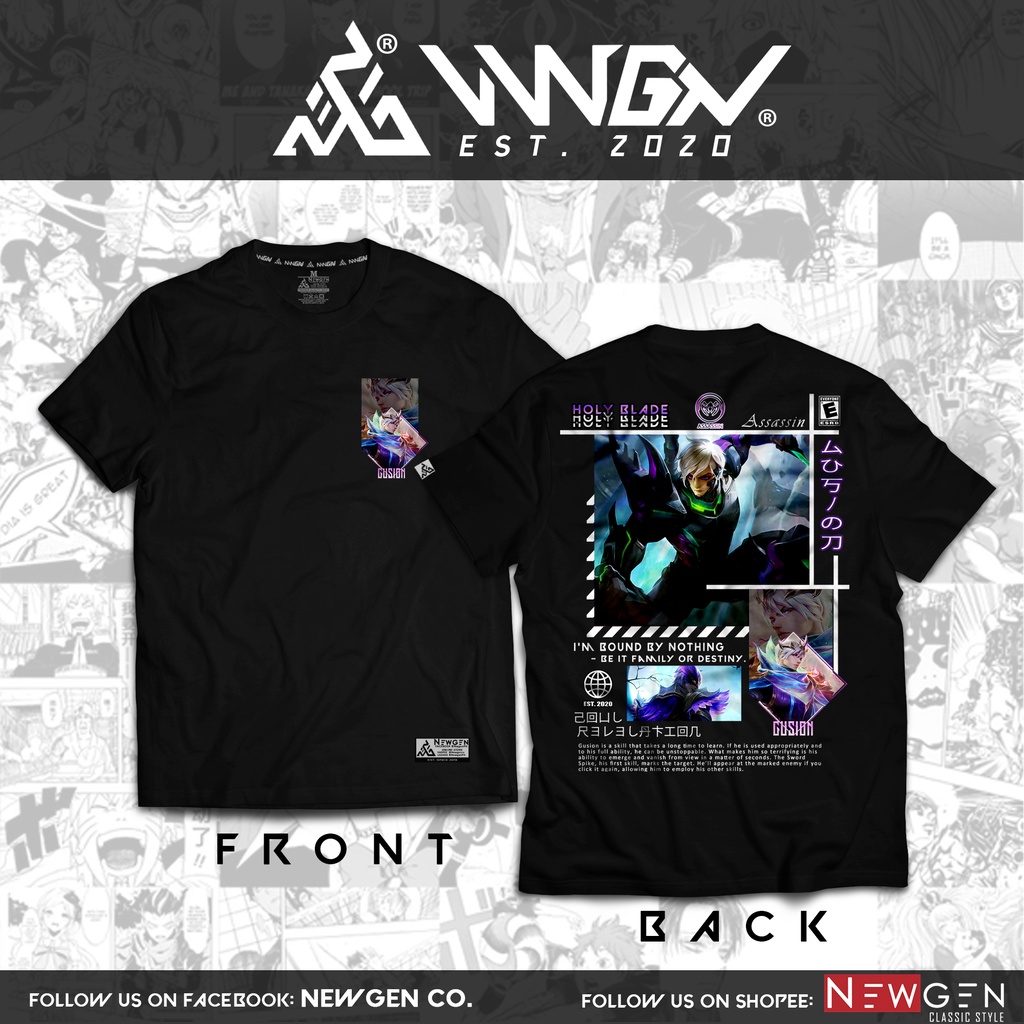 Gusion - MLBB Hero - Pro Club Authentic Oversize Shirt - Free Eco Bag ...