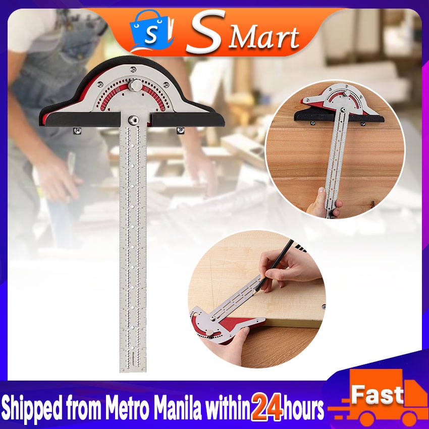 Stainless Steel Woodworkers Edge Rule Efficient Protractor Angle ... Stainless Steel Woodworkers Edge Rule Efficient Protractor Angle ...