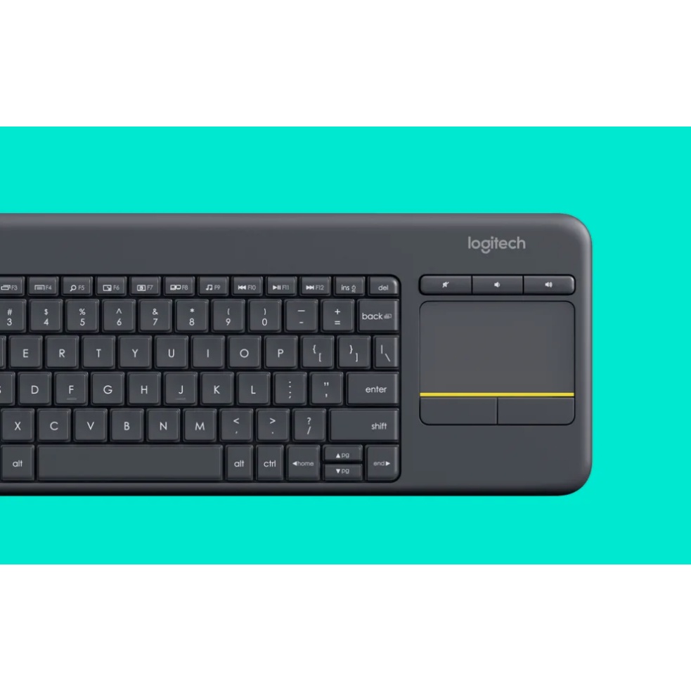 Logitech K400 Plus Wireless Livingroom Keyboard with Touchpad ...