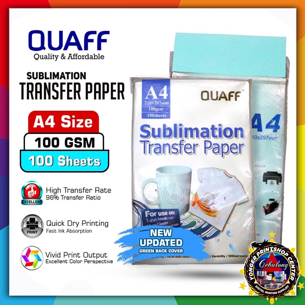 QUAFF SUBLIMATION PAPER A4/A3 SIZE | Shopee Philippines