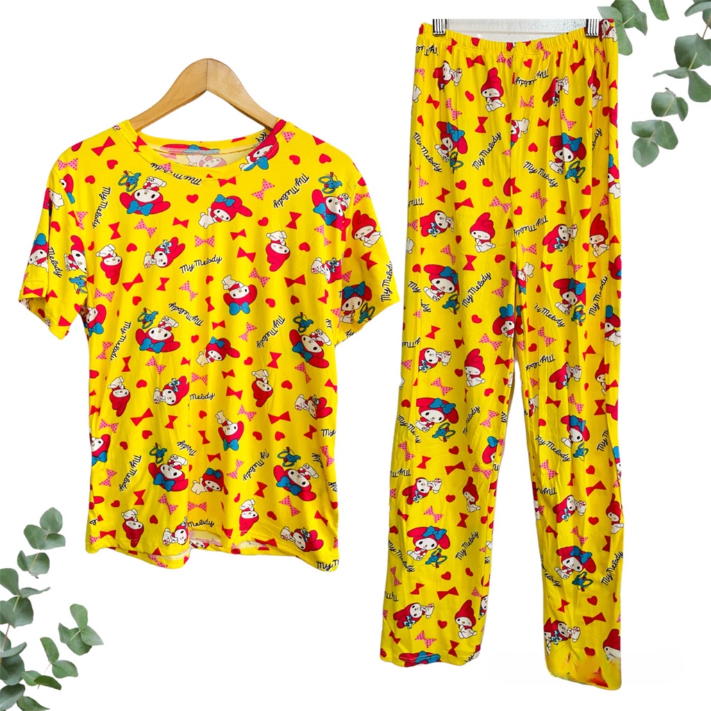Yellow My Melody Pajama Set for Adults | Shopee Philippines