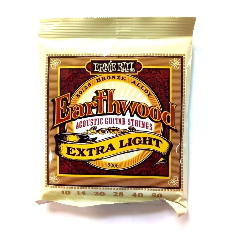 Ernie Ball 2006 Earthwood Extra Light Acoustic Guitar Strings 10-50 ...