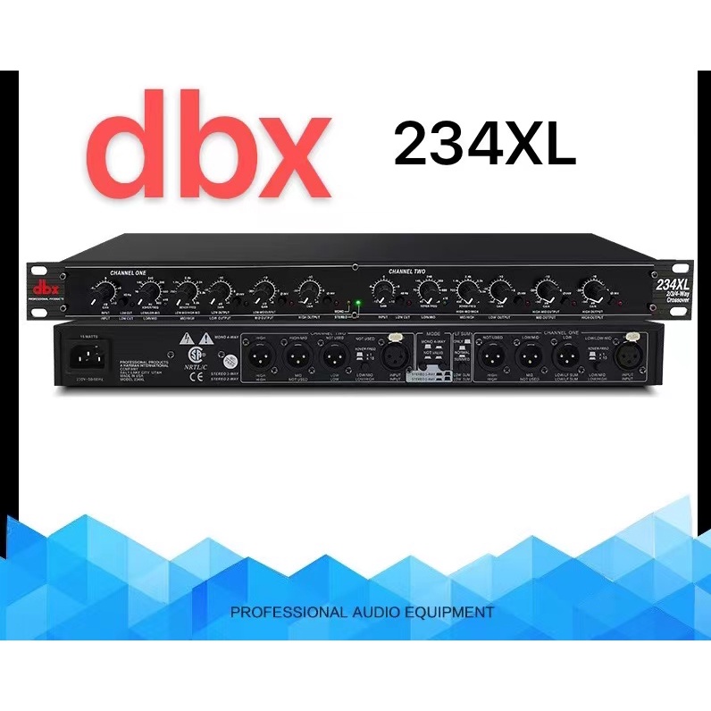 DBX 234/234XL Stereo 2 way/3 way / 4way Crossover Equalizer (black) | Shopee Philippines