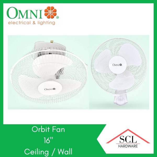 OMNI Ceiling Fan / Wall Fan / Orbit Fan 16" | Shopee Philippines