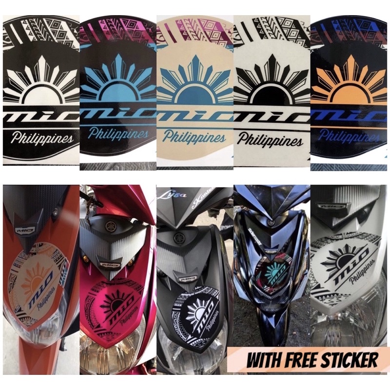 MIO i 125 M3/MIO PHILIPPINES FRONT STICKER PRINTED/LAMINATED # ...