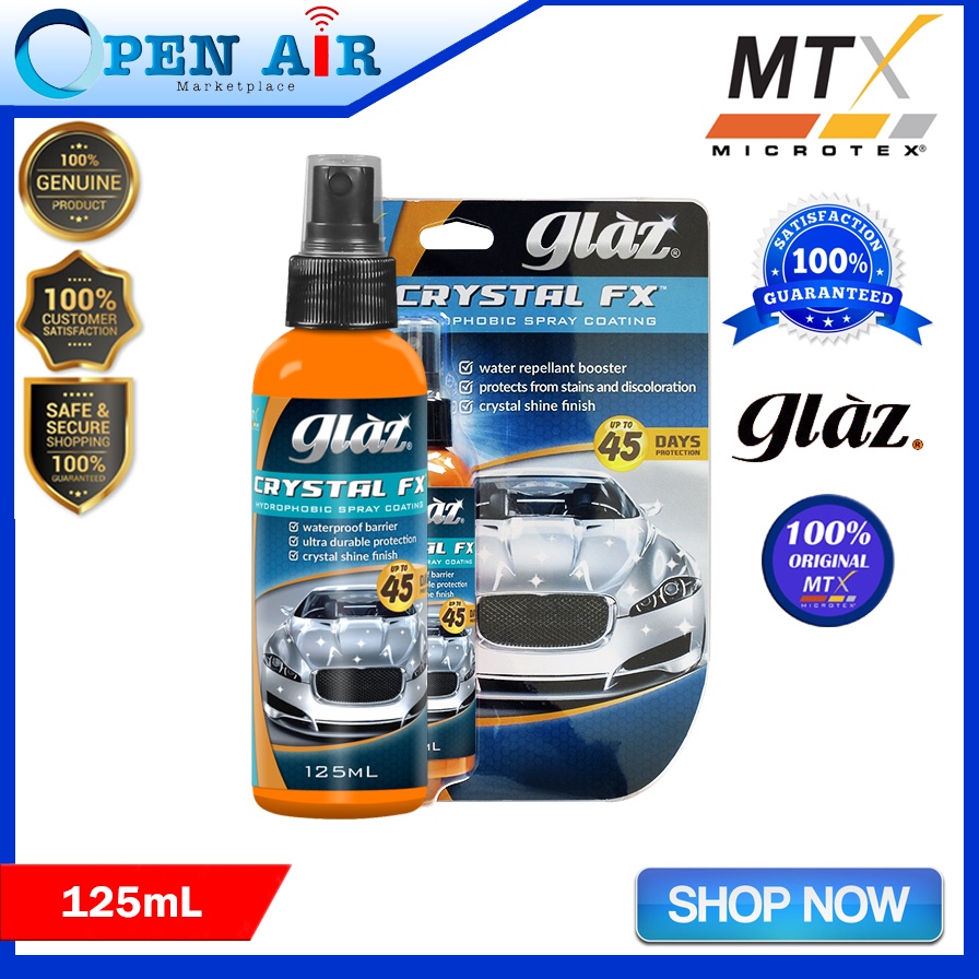 Microtex Glaz Crystal FX Hydrophobic Spray Coating 125ML | Shopee ...