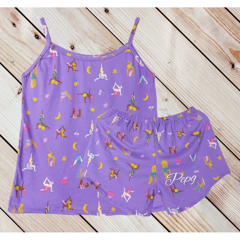 Regular Size- Women Pambahay Terno/Set Spaghetti Top/Sexy Shorts (M-L ...