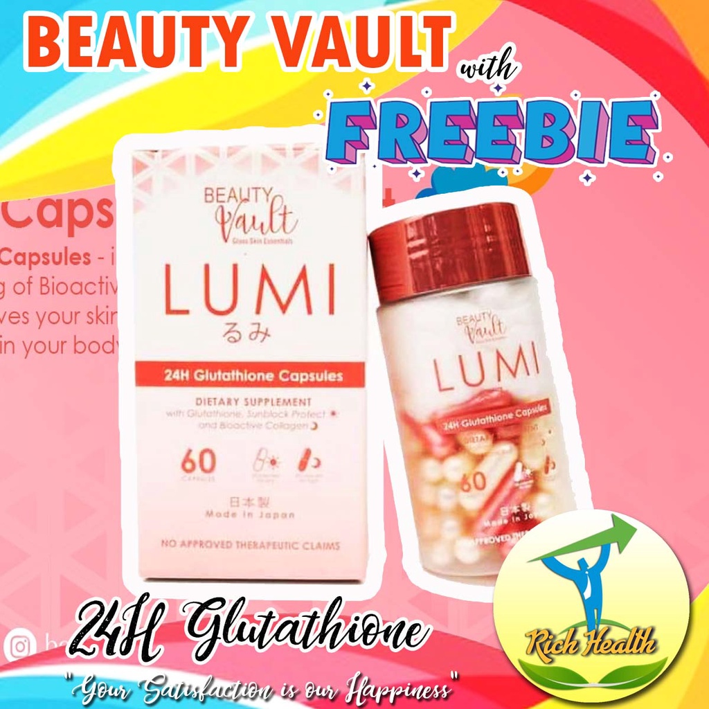 Lumi 24H Glutathione Capsules 60caps by Beauty Vault | Shopee Philippines