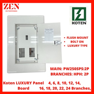 Koten Luxury Panel Board TQD Industrial Main 2 pole & Bolt On Branches ...