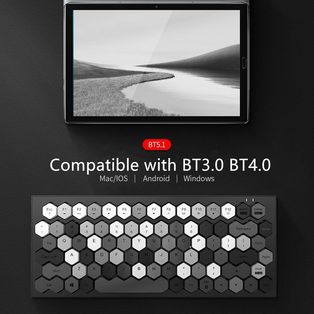 Mofii Phoenix Wireless Bluetooth Rechargeable Keyboard 83 Key Mini ...