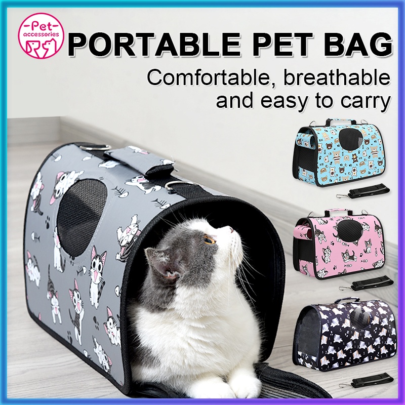 Pet carrier bag puppy cat travel folding carry bag | Shopee Philippines