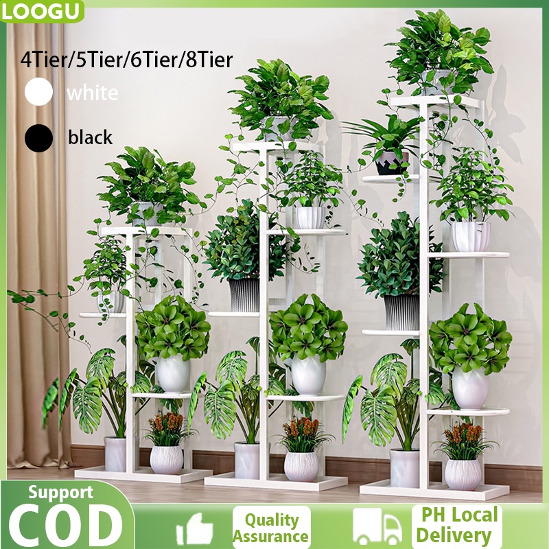 5/6/8 Tiers Plant Rack Display Shelf Plant Stand Indoor Outdoor Yard ...